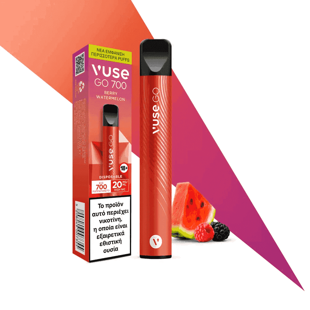 VUSE GO 700 BERRY WATERMELON 20 Mg ml Nicotine Vape Travellers Shop
